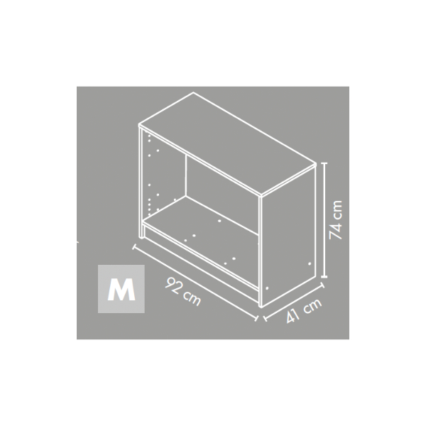 Mobile a 2 Ripiani Linea Claris - H74 - Arredo per Asili